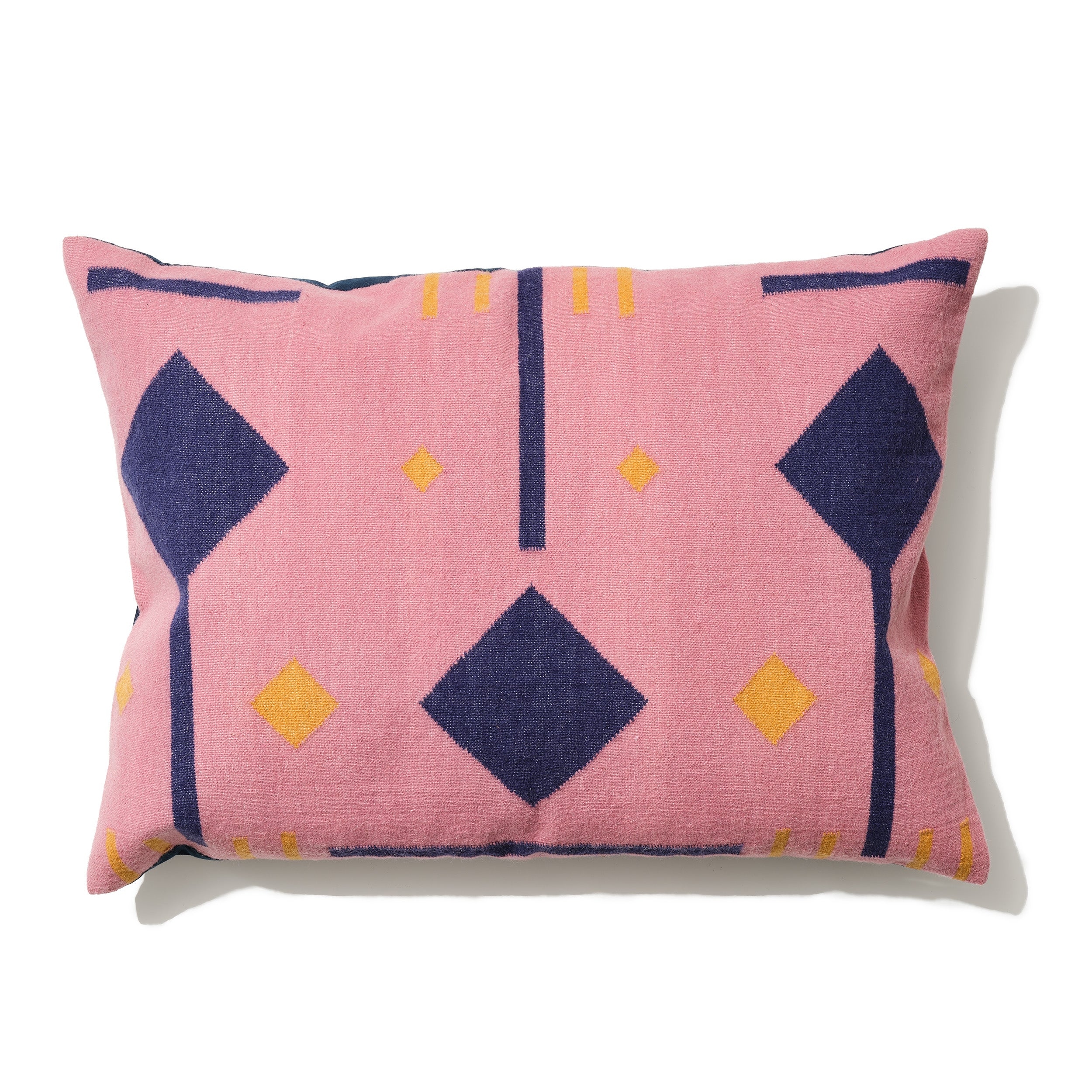 Pink Diamond woven wool cushion – Humphries and Begg